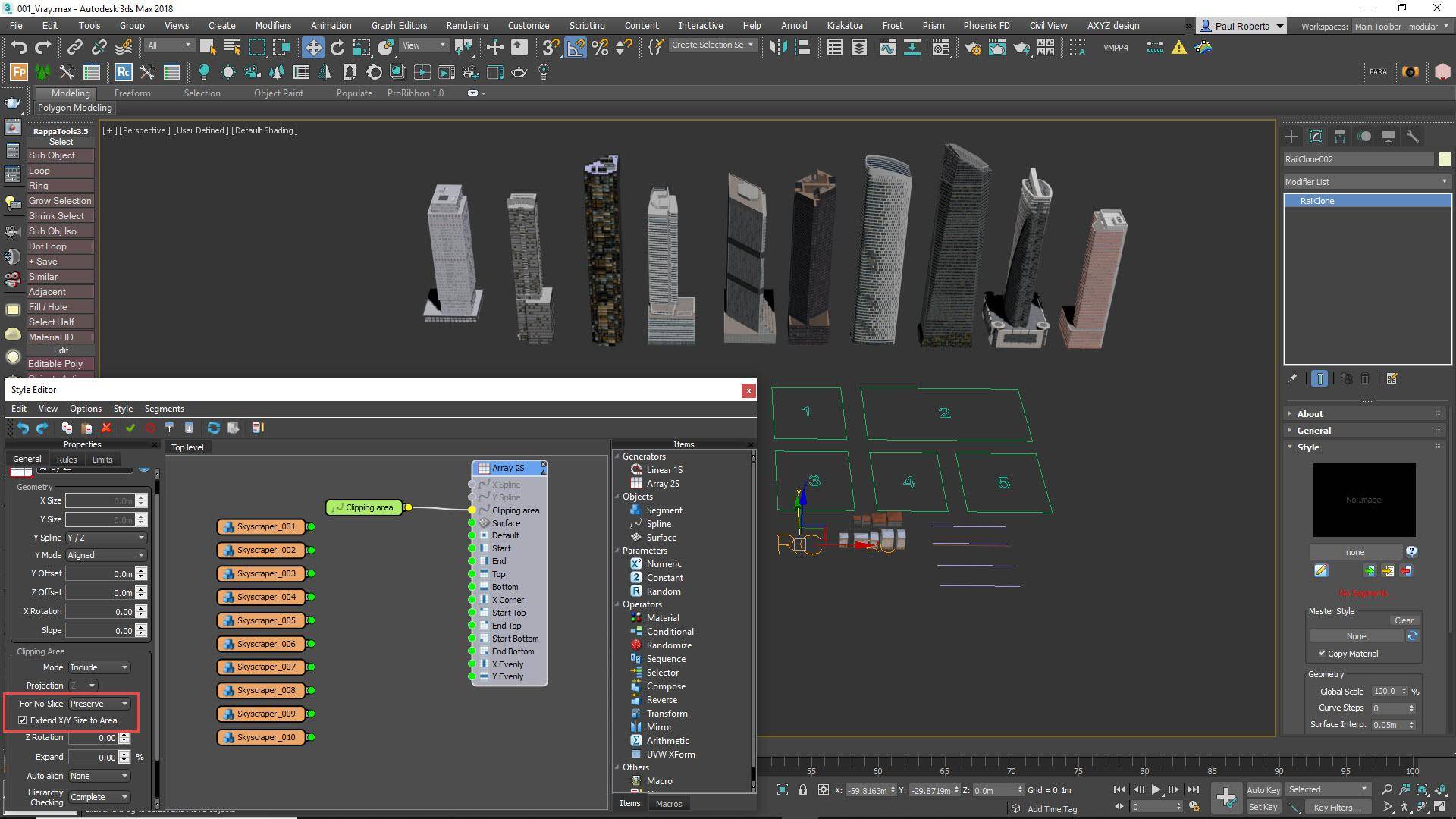 Tutorial - Creating Cityscapes with RailClone in 3ds Max